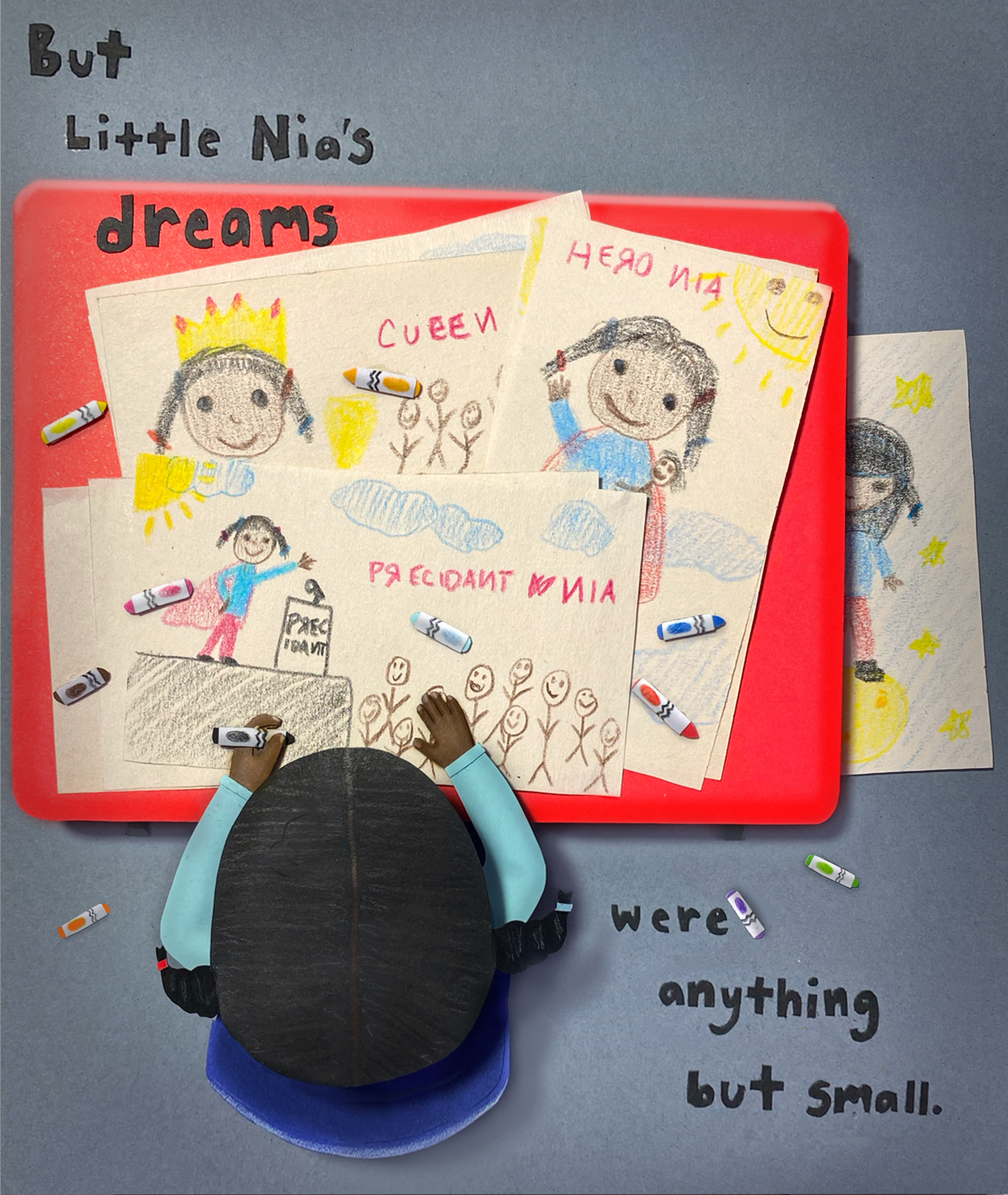 January Illustrations – Little Nia – author, illustrator, Cut-Paper-artist